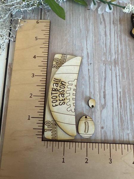Football Season Claw Clip and earring – M.P. Designs Wood Blanks ...