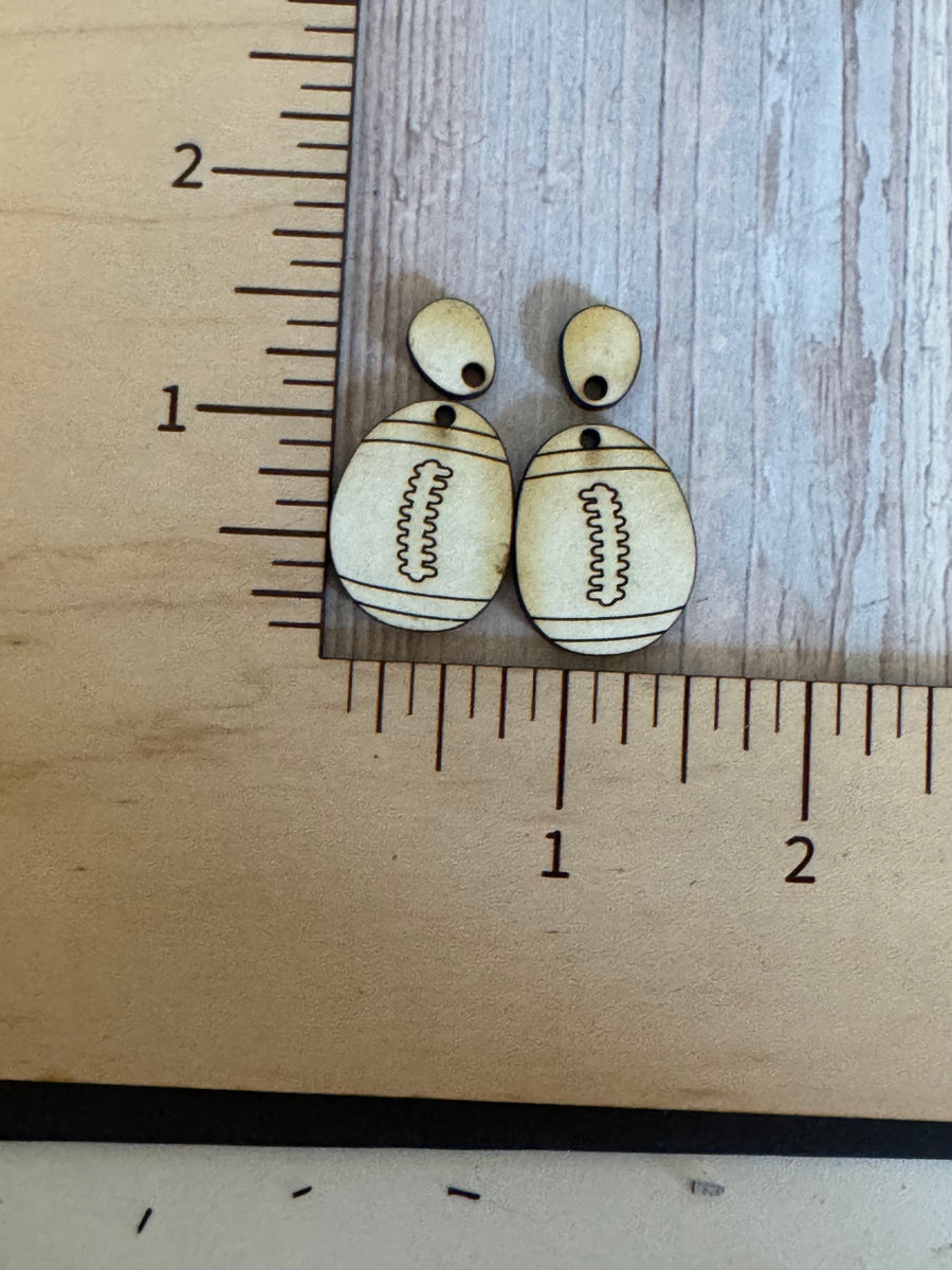 Football Season Claw Clip and earring – M.P. Designs Wood Blanks ...